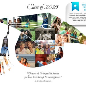 Graduation Collage | Graduation Cap Collage | Class of 2018 | 2018 ...
