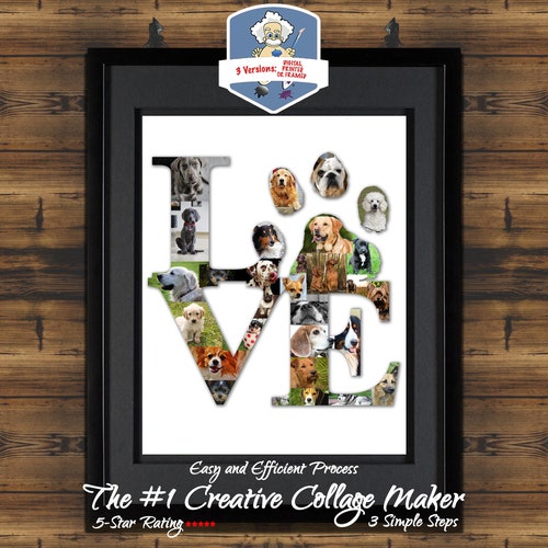 Dog Photo Collage Dog Art Print Dog Artwork Dog Lover - Etsy