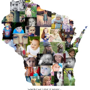 Wisconsin Photo Map Wisconsin Wall Art Wisconsin Home Wisconsin Art ...