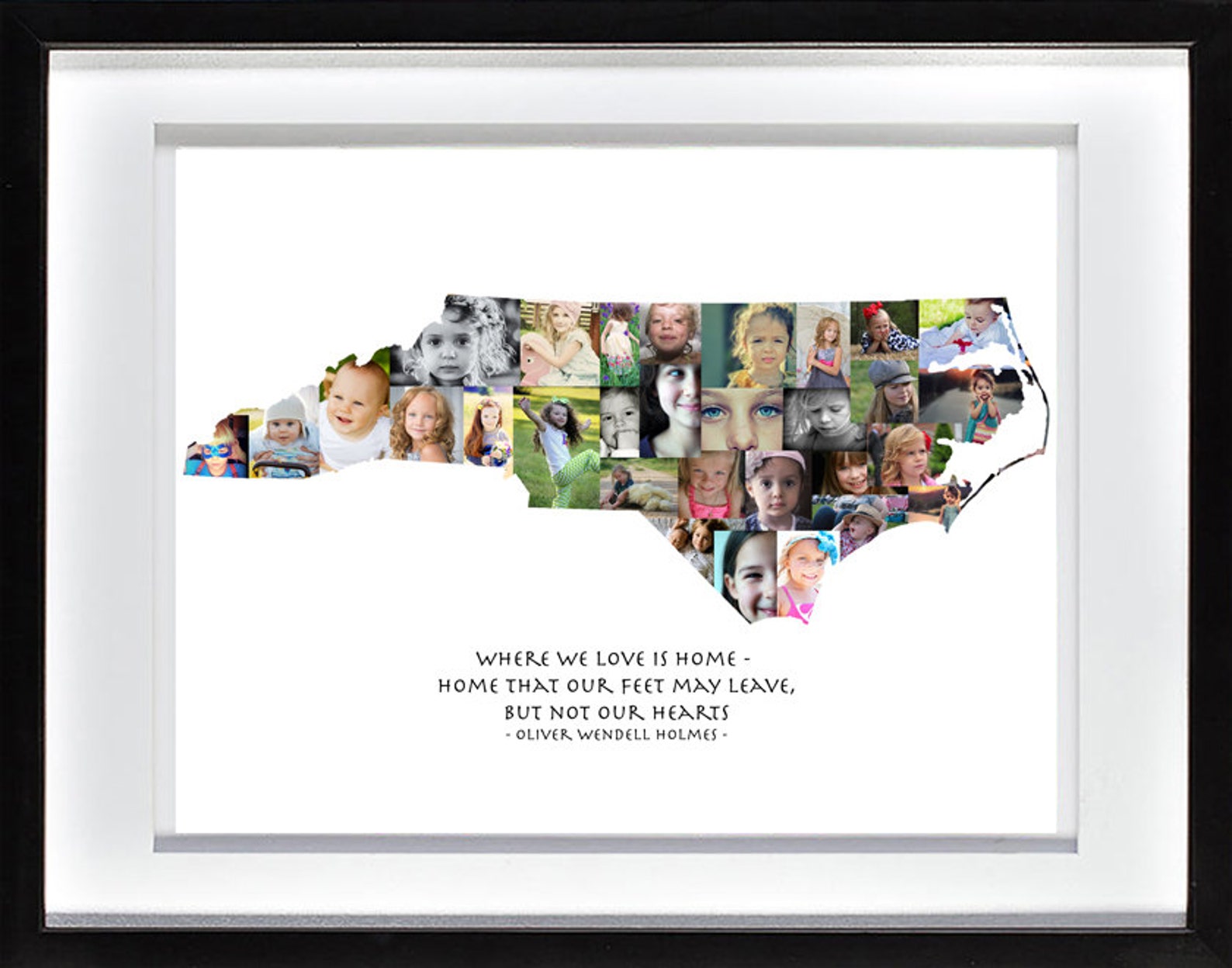 Custom North Carolina Photo Collage | Personalized NC Art | North ...