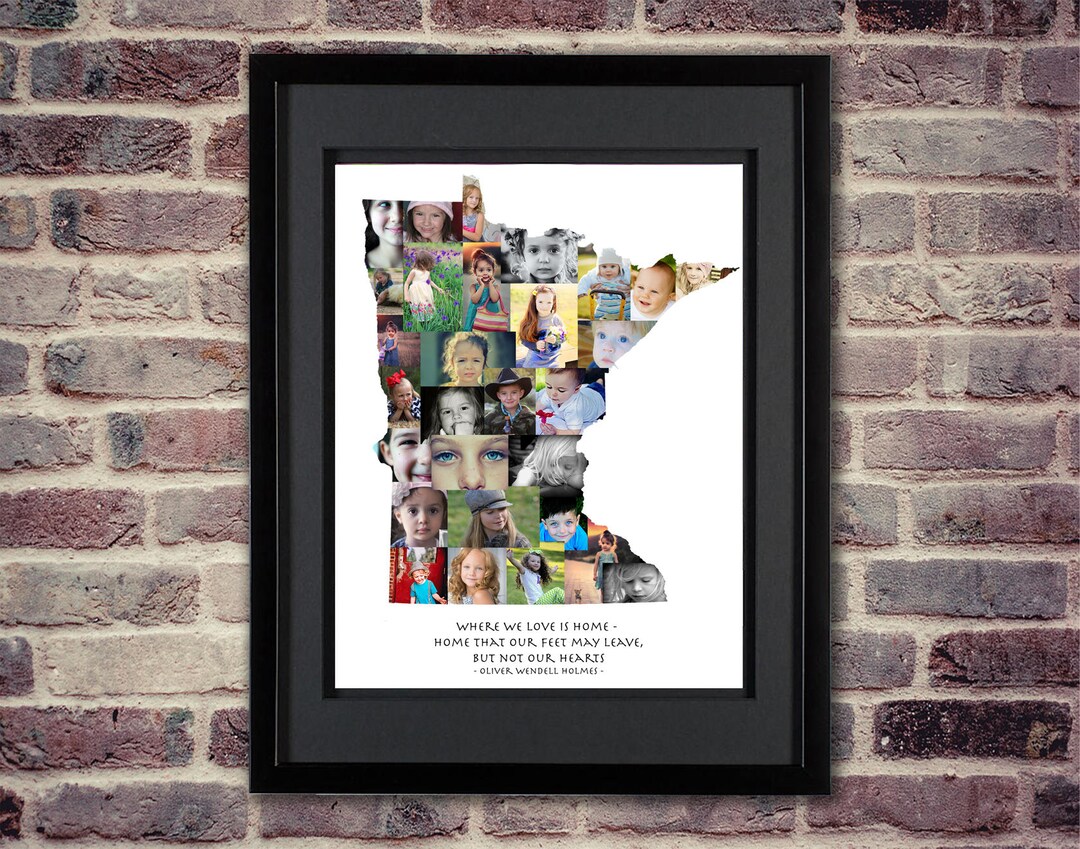 Custom Minnesota Photo Map | Personalized Minnesota Collage | Minnesota ...