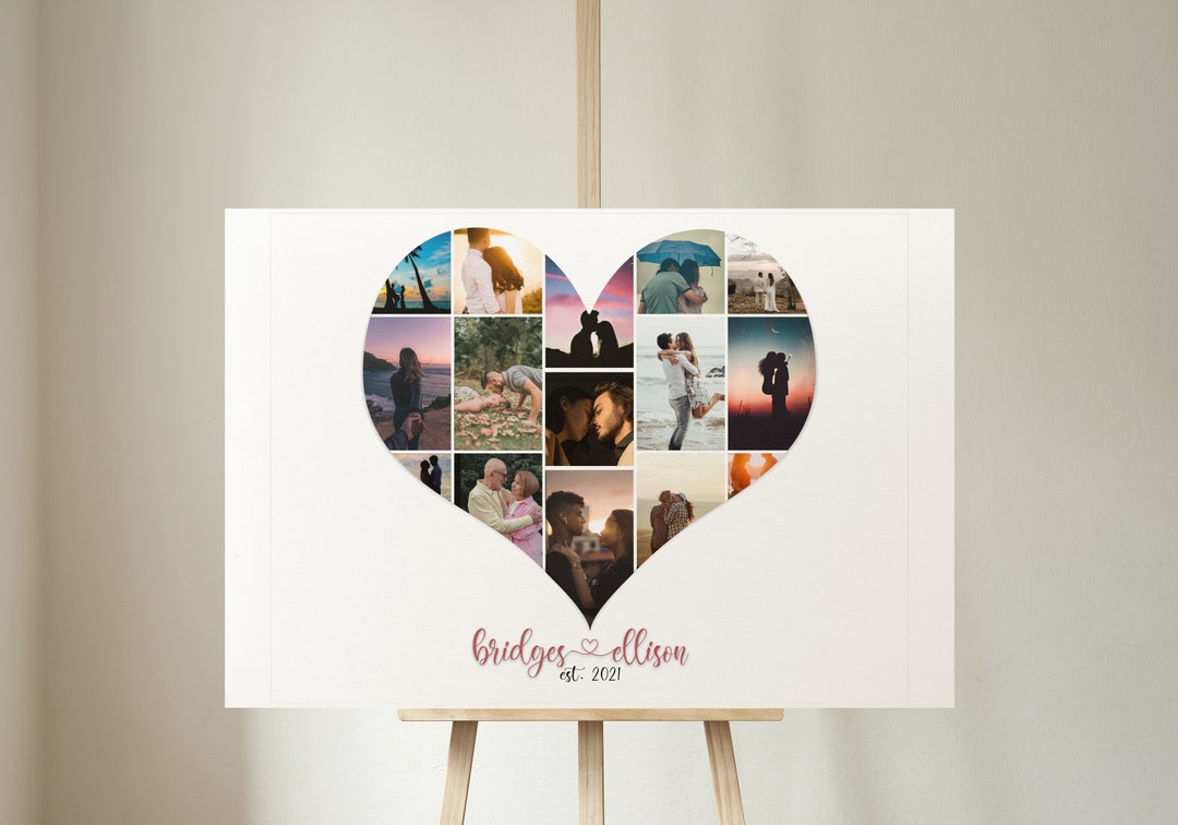 Heart Template - PSD Heart Template - 15 Photos - Collage Template ...