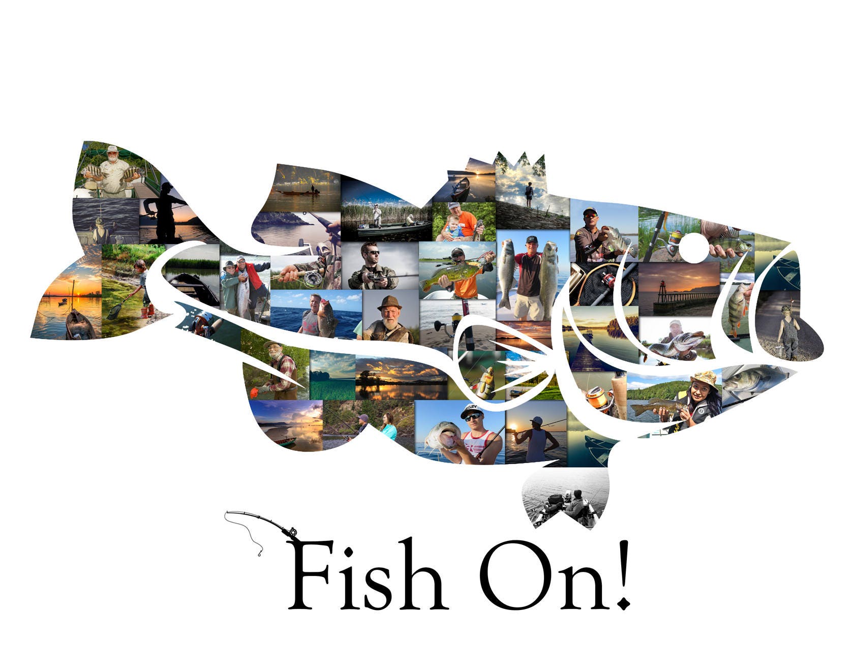 Bass Fish Photo Collage Bass Fishing Bass Fish SVG - Etsy Canada