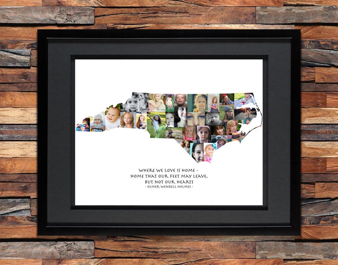 Custom North Carolina Photo Collage | Personalized NC Art | North ...