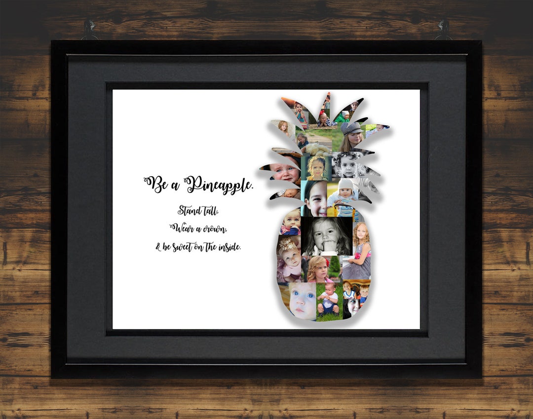 Personalized Pineapple Photo Collage | Custom Pineapple Decor ...