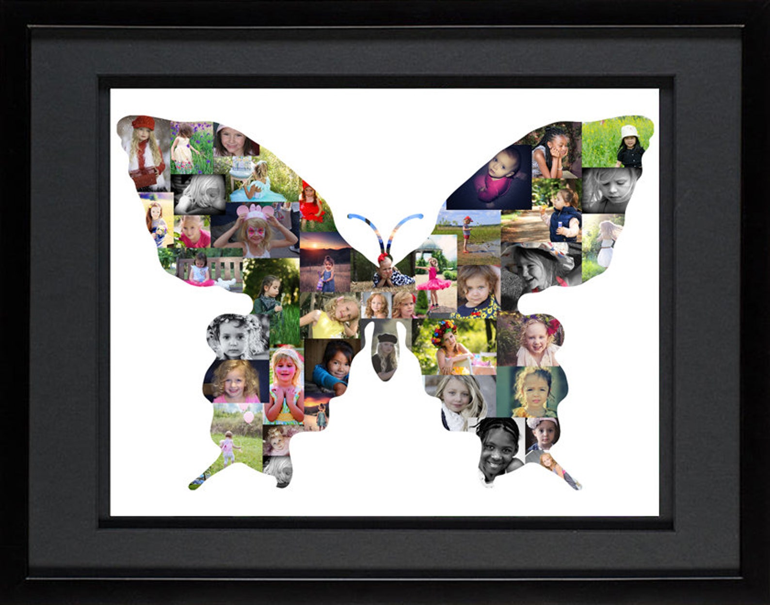 Butterfly Photo Collage Butterfly Shape Collage Butterfly Art Butterfly ...