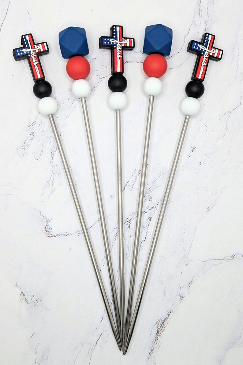 Amigurumi Sewing Sticks: Flag Jesus Cross, Crochet Knitting Tools- 3mm ...