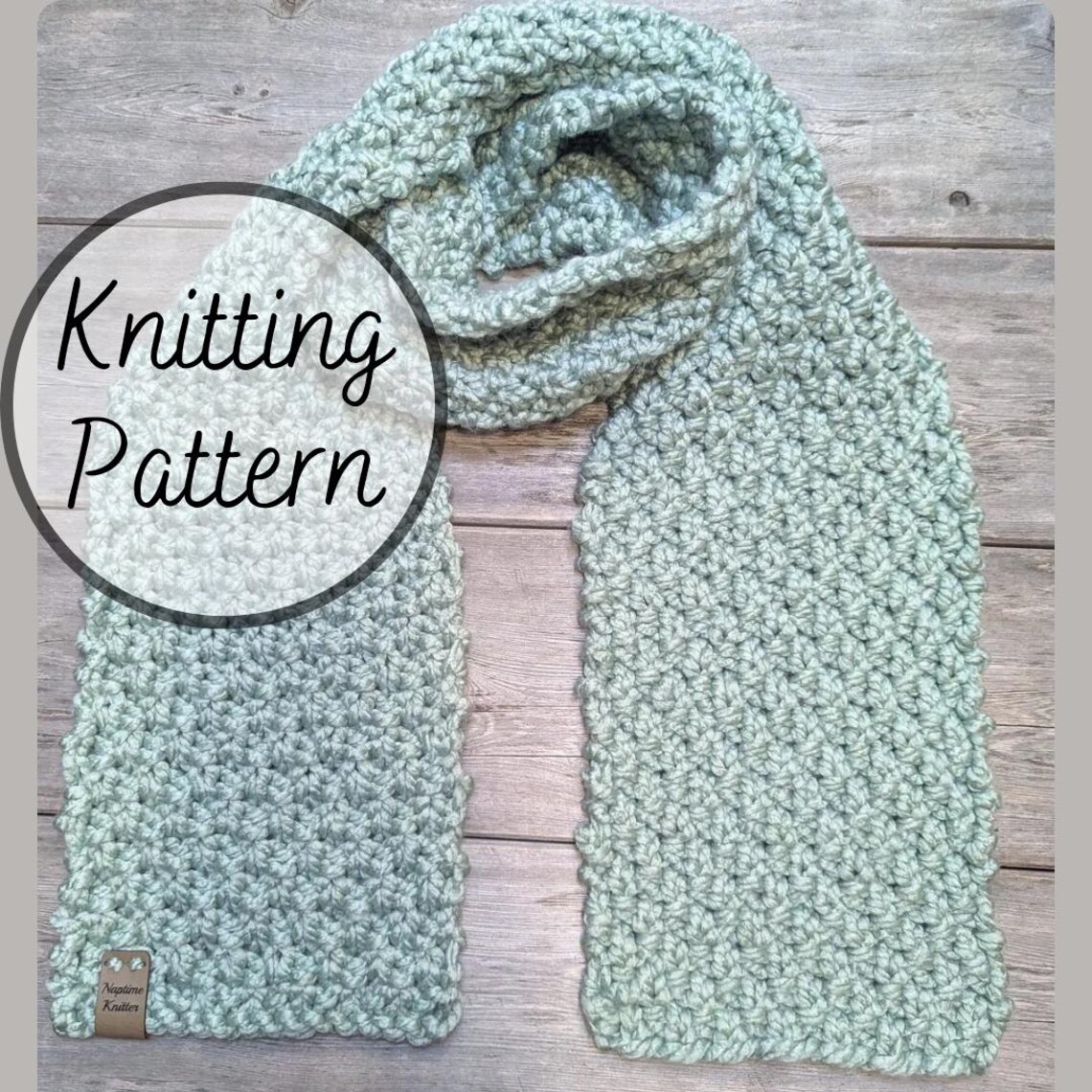 Beginner Knit Scarf Pattern, Super Bulky Yarn (PDF Pattern) - Etsy