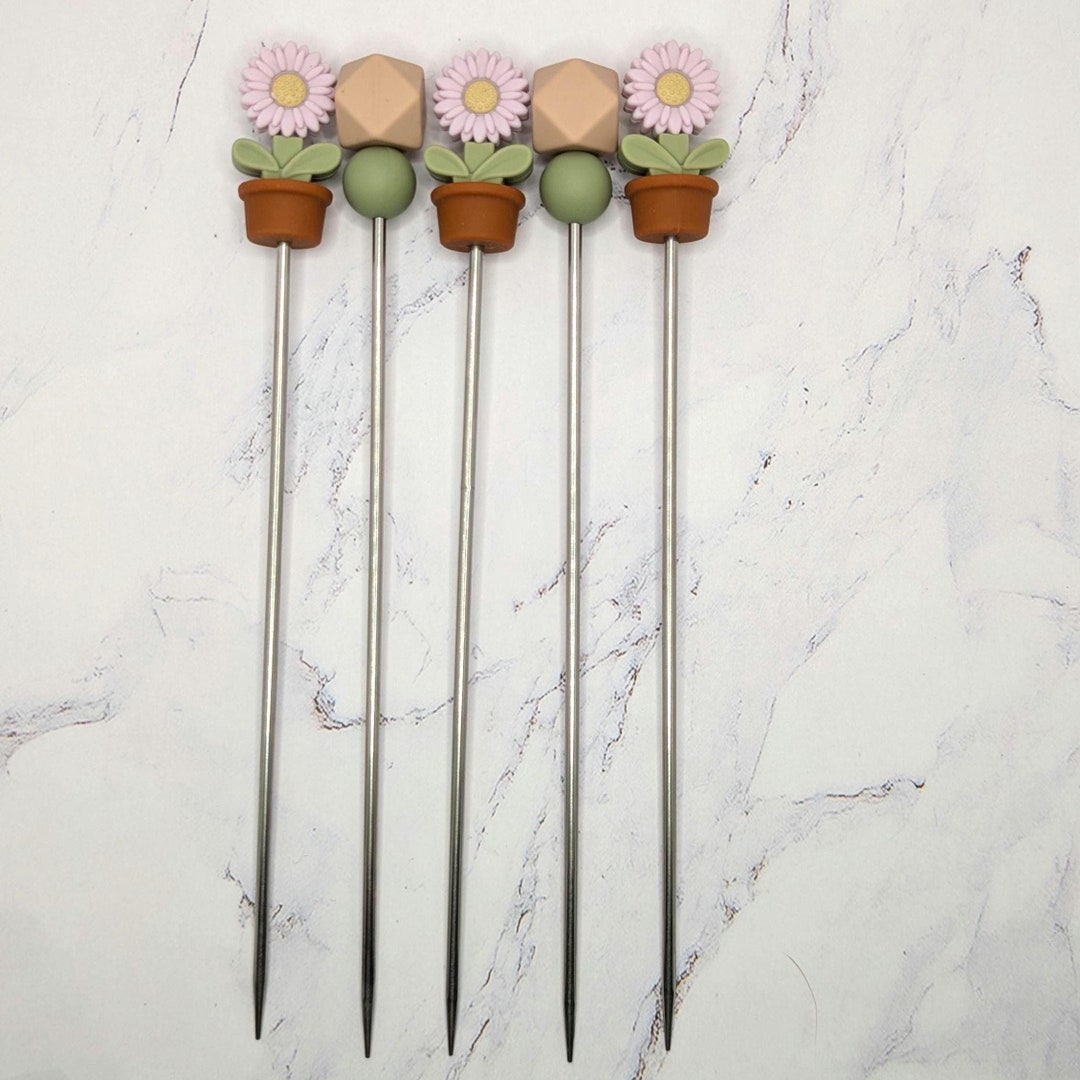 Amigurumi Sewing Sticks: Light Purple Flower & Pot - Set of 5 - Etsy