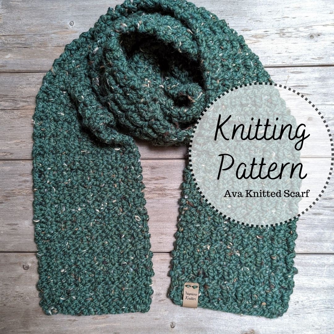 Beginner Knitting Scarf Pattern, Fast, Super Bulky Yarn (PDF Pattern ...