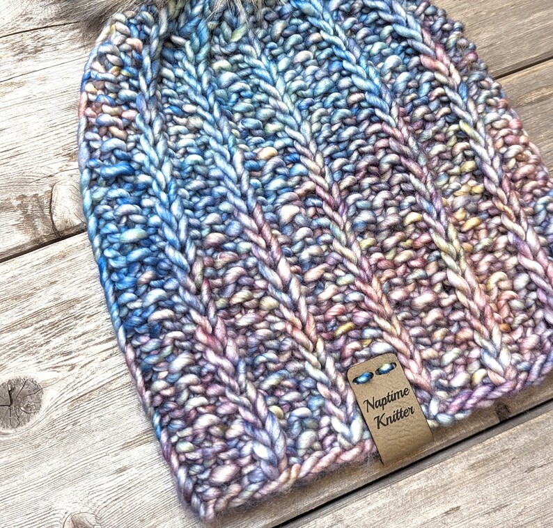 Intermediate/beginner Knit Hat Pattern: Bulky Weight Yarn (PDF Pattern ...