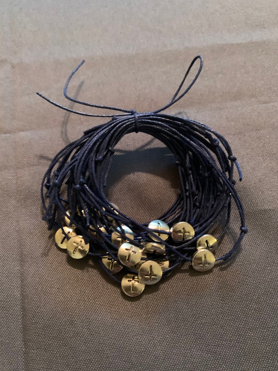 50 Baptism Martyrika witness Bracelets /silver Round Cross | Etsy