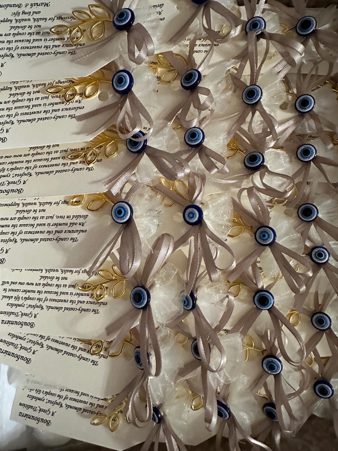 50 - Greek Boubounieres "koufeta" Mati Wedding Favors (candy Coated ...