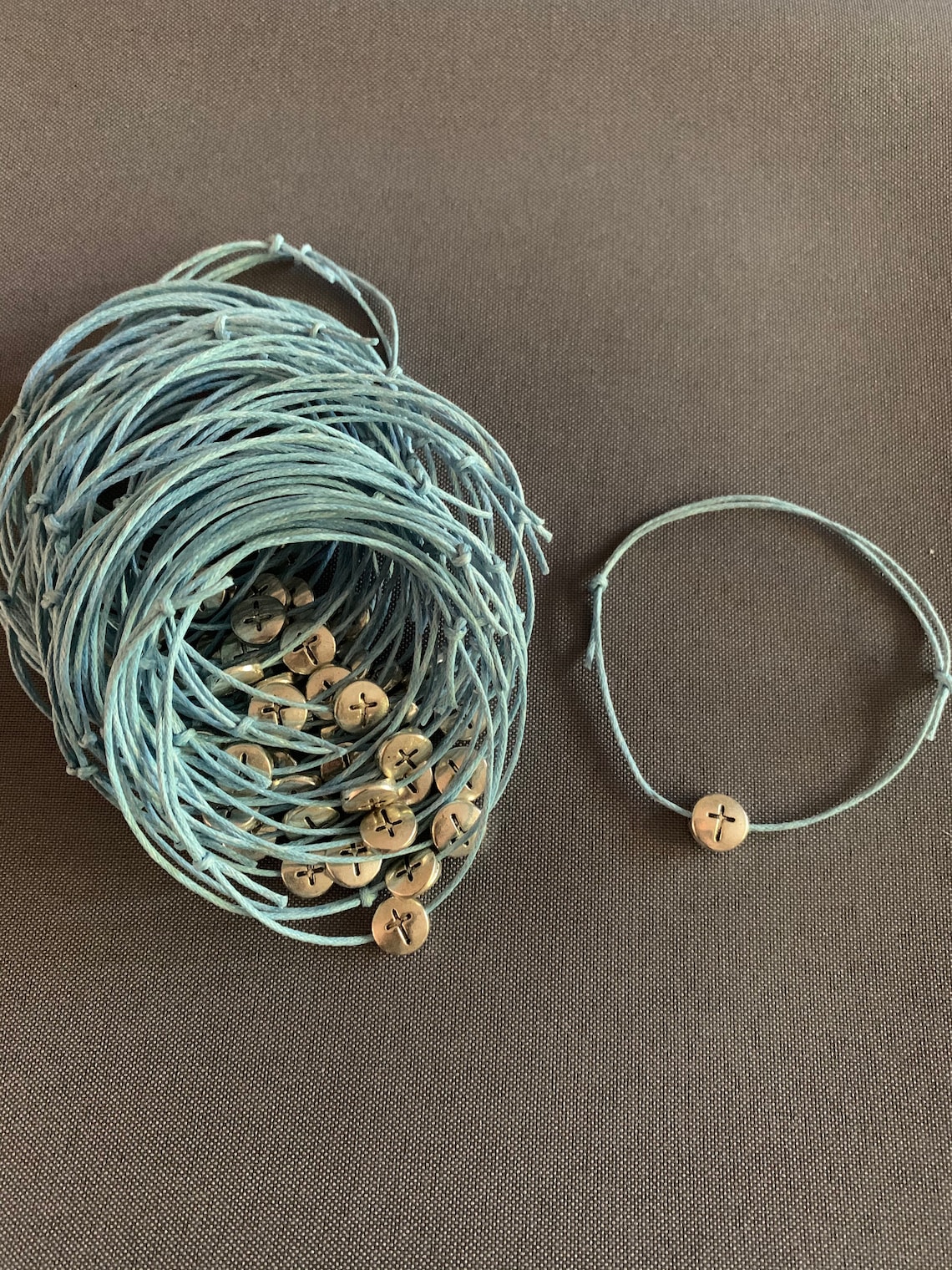 50 Baptism Martyrika witness Bracelets /silver Round Cross | Etsy