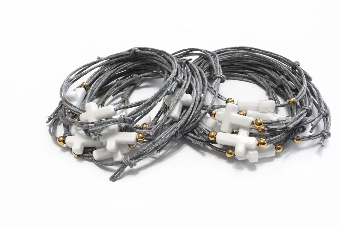 20 - Baptism Martyrika (witness Bracelets) Double Cord Bracelet With a ...