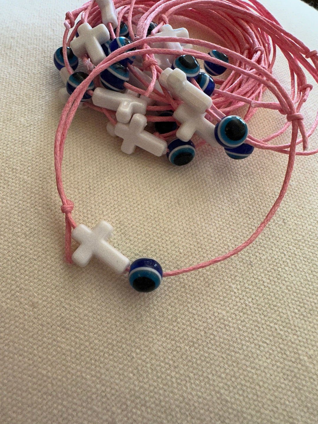 20- Baptism Martyrika (witness Bracelets) - Baptism Favors - Mati Bead ...