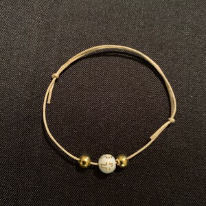 25 - Baptism Martyrika (witness Bracelets) / Wax Cord/round Cross Bead ...