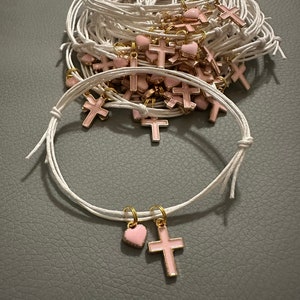 25 Baptism Martyrika witness Bracelets Double Cord Bracelet With Pink ...