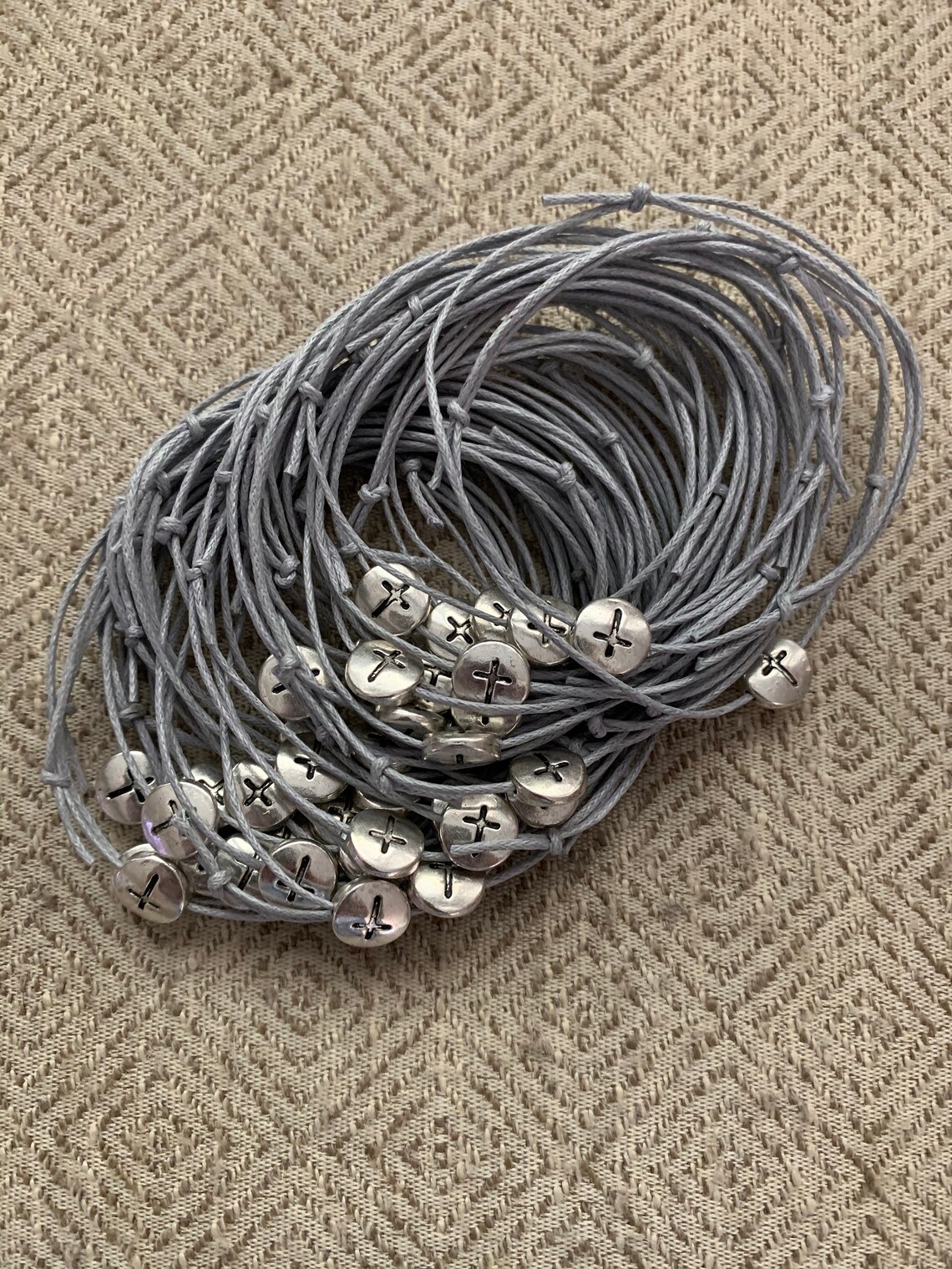 50 Baptism Martyrika witness Bracelets /silver Round Cross | Etsy