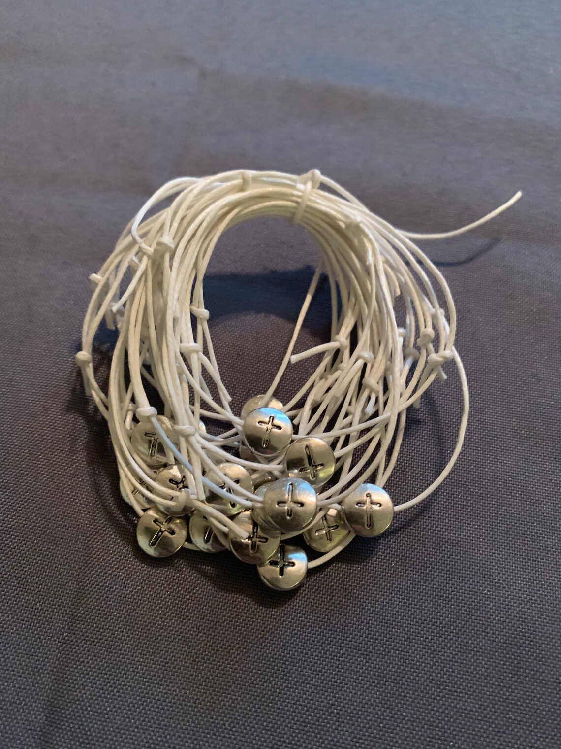 50 Baptism Martyrika witness Bracelets /silver Round Cross | Etsy