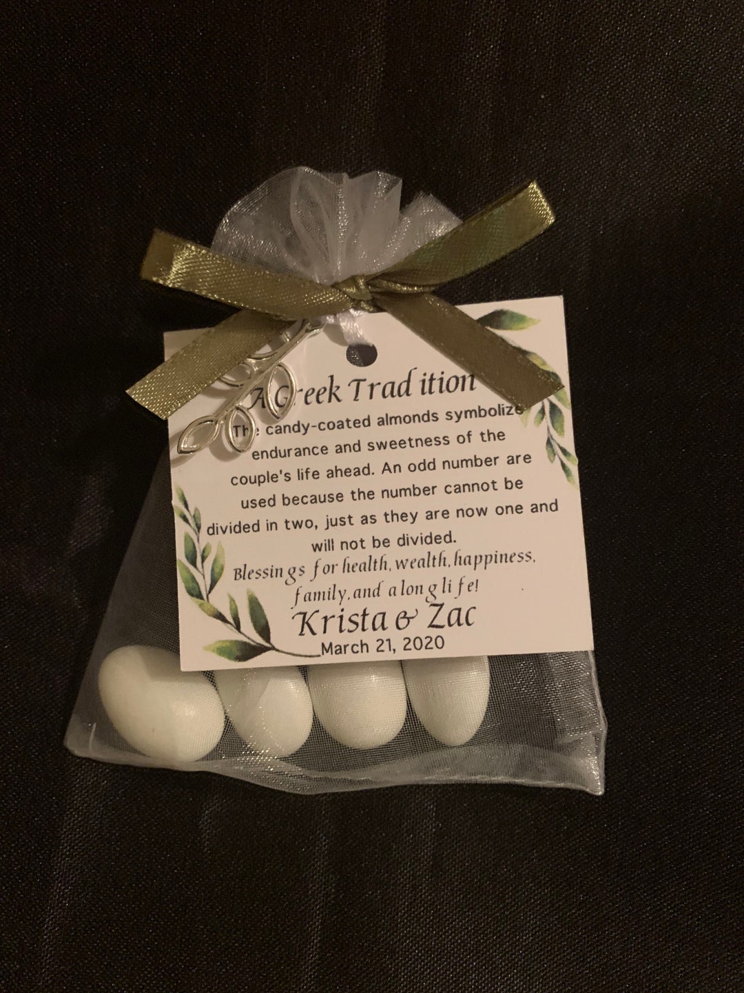 50 - Greek Boubounieres "koufeta" Wedding Favors (candy Coated Almonds ...