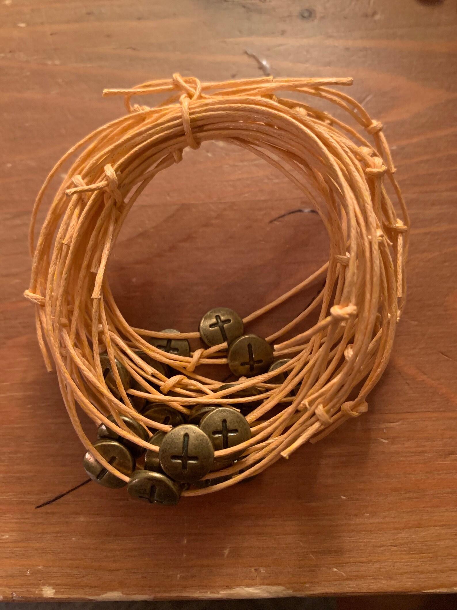 20x Baptism Martyrika witness Bracelets Bronze Round Cross - Etsy