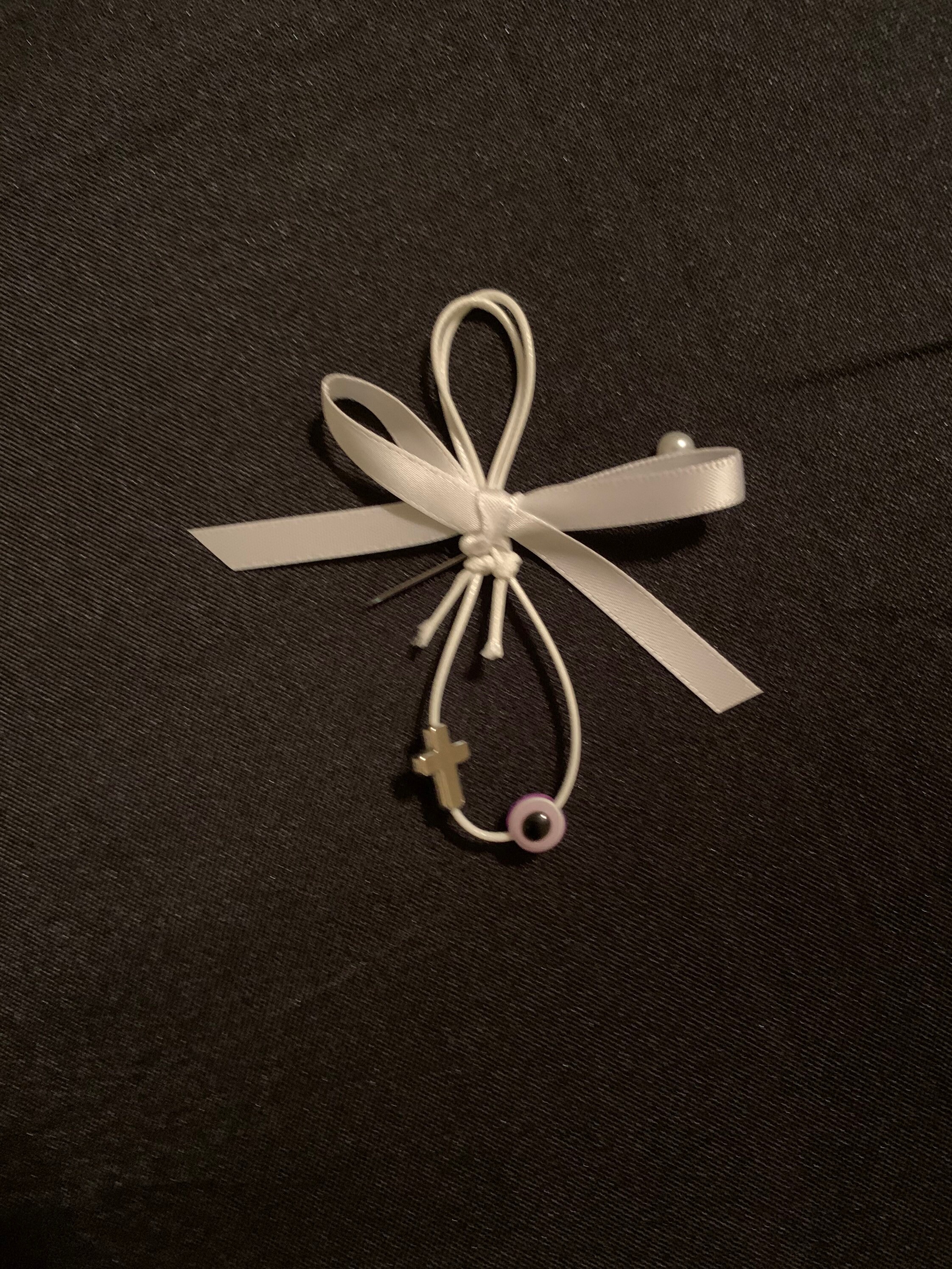 50- Baptism Martyrika (Witness Bracelets) / Silver Cross & Wax Cord ...