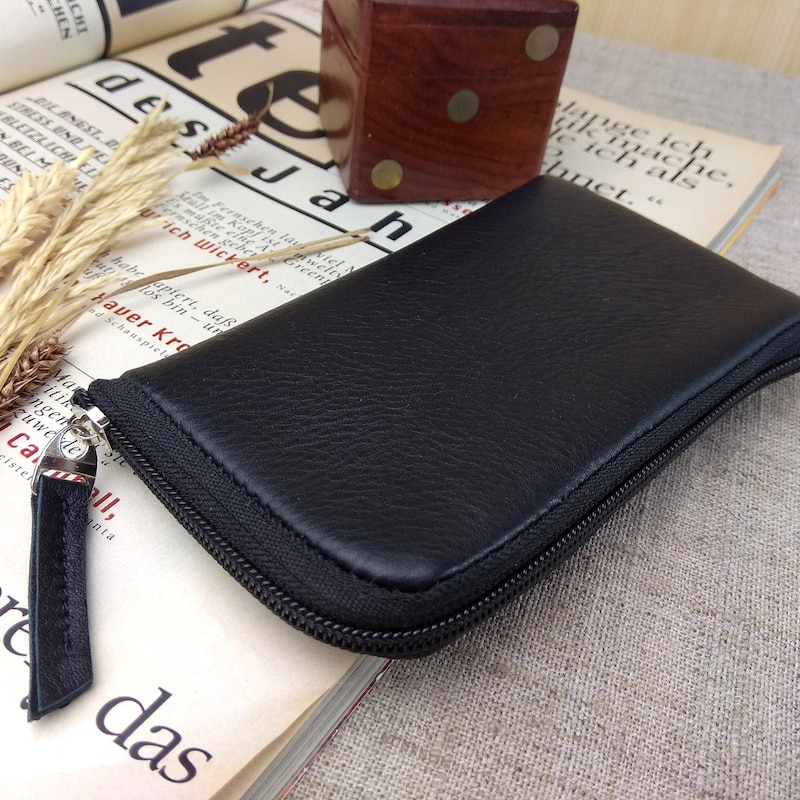 Leather Zipper Case - Etsy