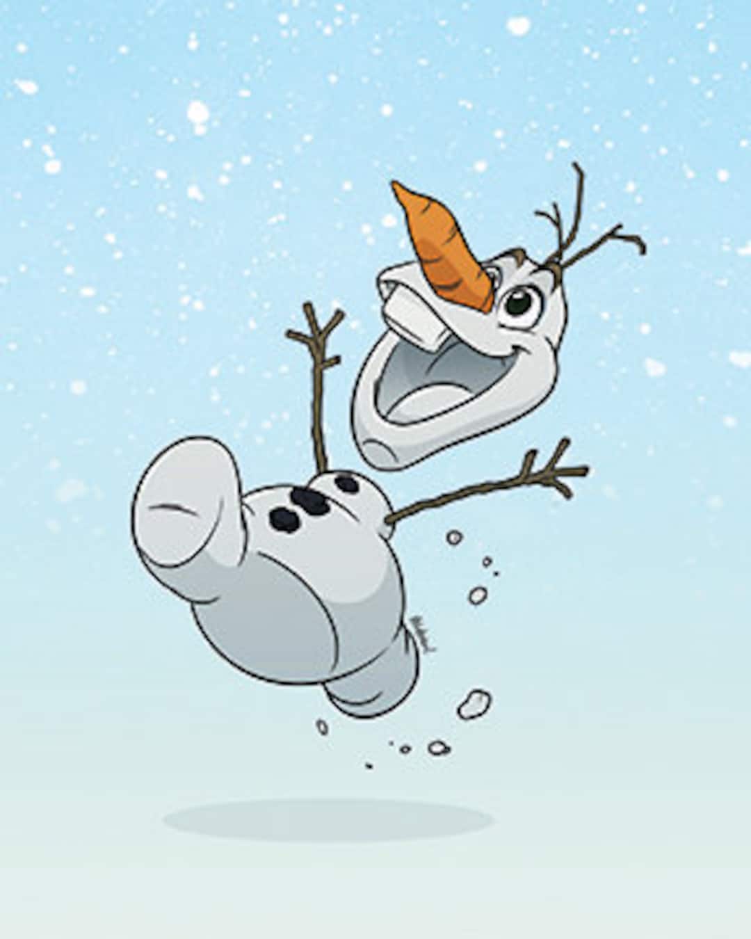Olaf! (original Frozen Art) 8x10" Print, Wall Art, Ready to Frame - Etsy