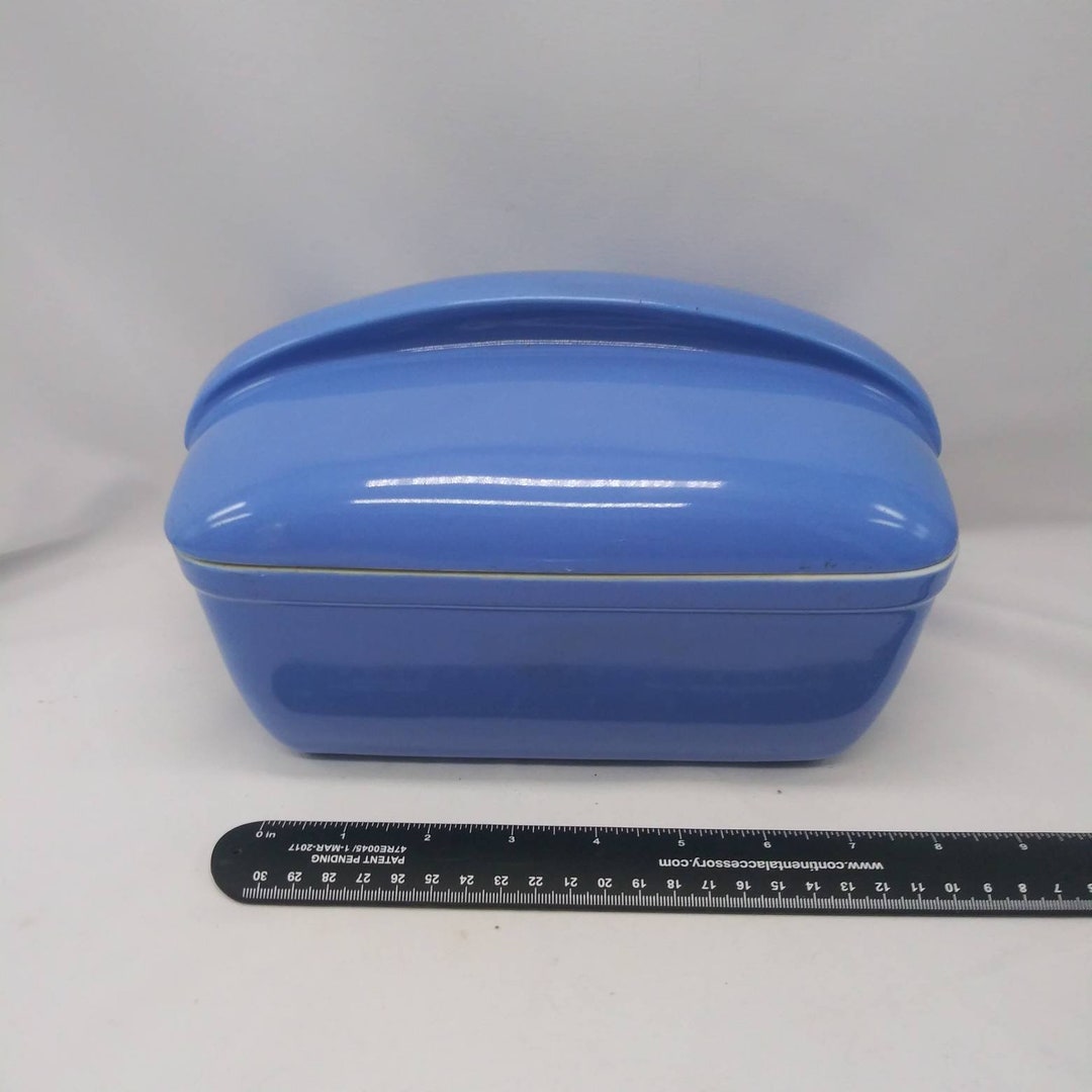 Vintage Hall Pottery Ceramic Cornflower Blue Refrigerator Dish Made for ...