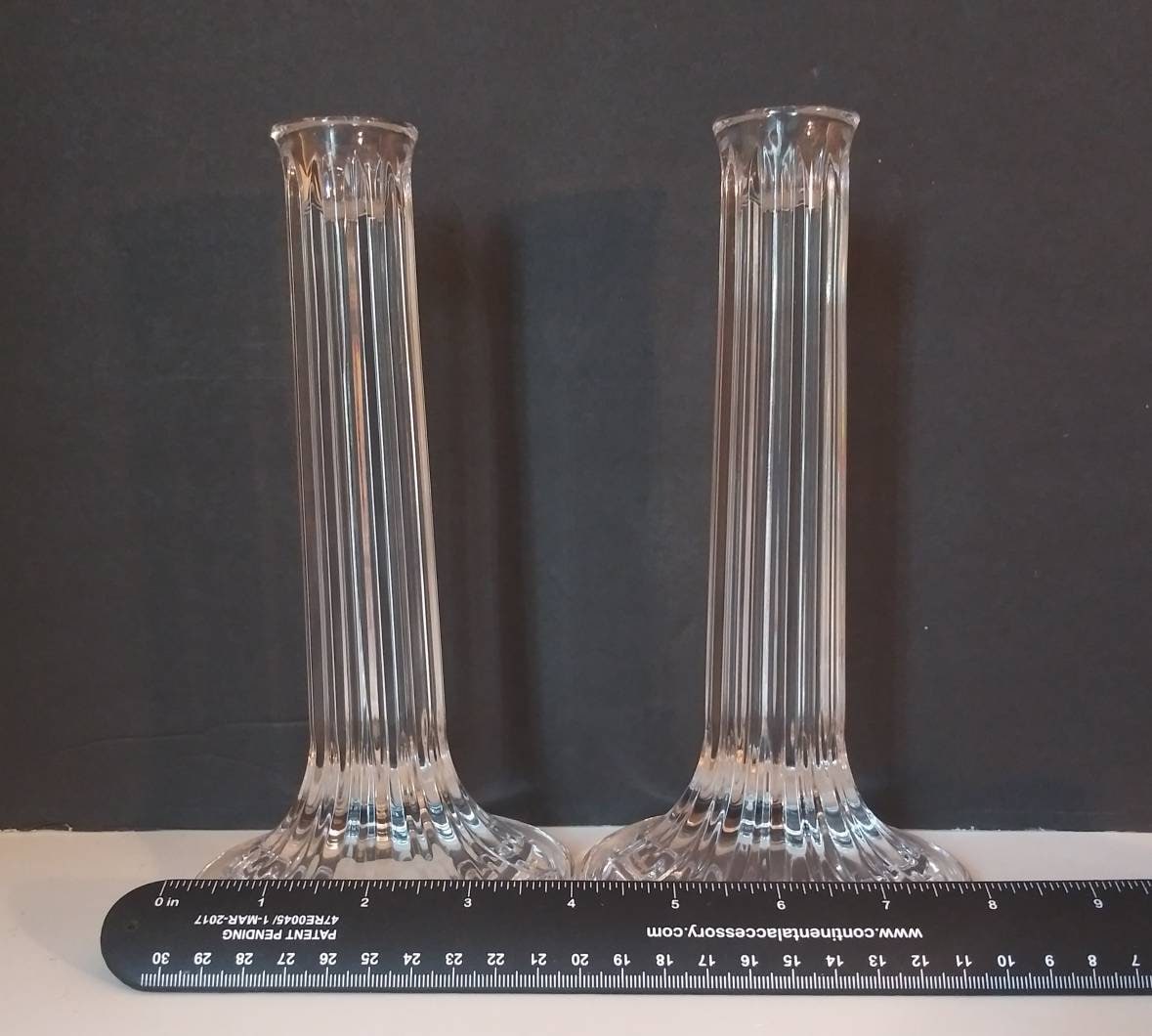 Vintage Miller Rogaska Crystal Candlestick Holder Reed & - Etsy