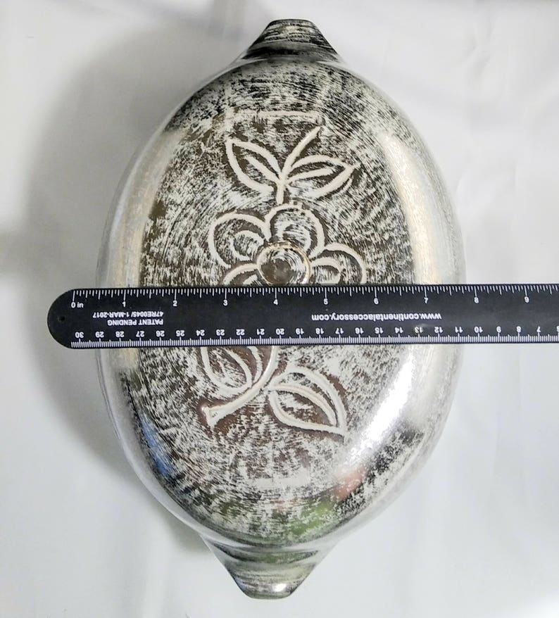 Silver Patterned Stangl-gourmet Oven to Table Floral Roaster/casserole ...