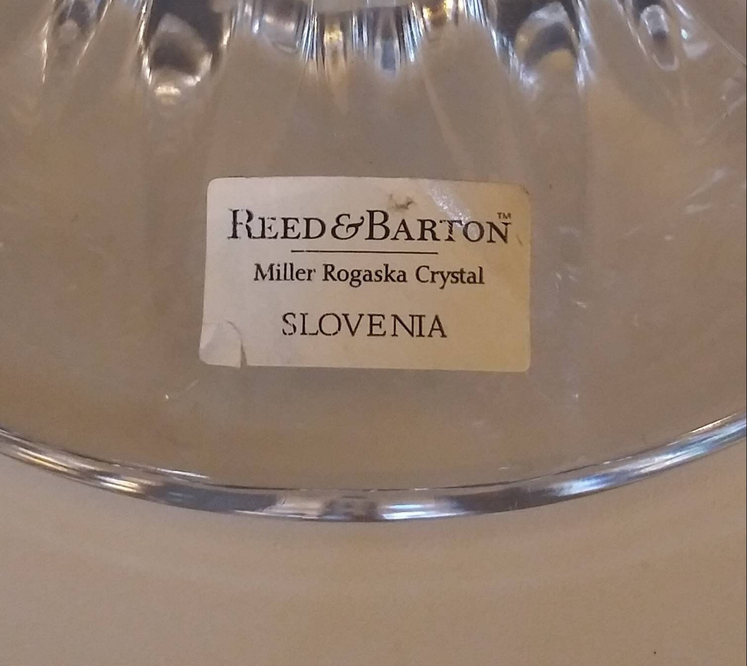 Vintage Miller Rogaska Crystal Candlestick Holder Reed & - Etsy
