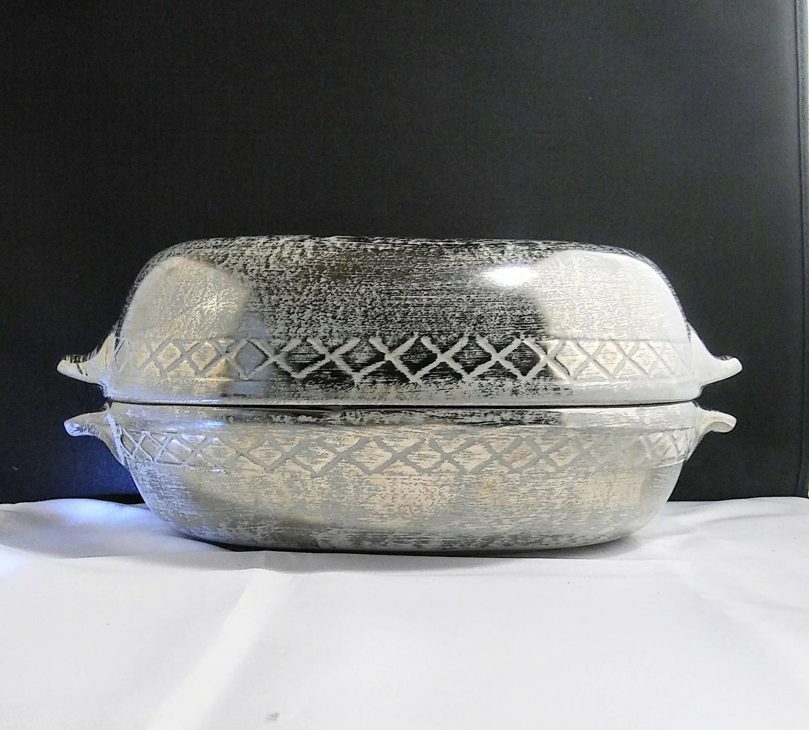 Silver Patterned Stangl-gourmet Oven to Table Floral - Etsy