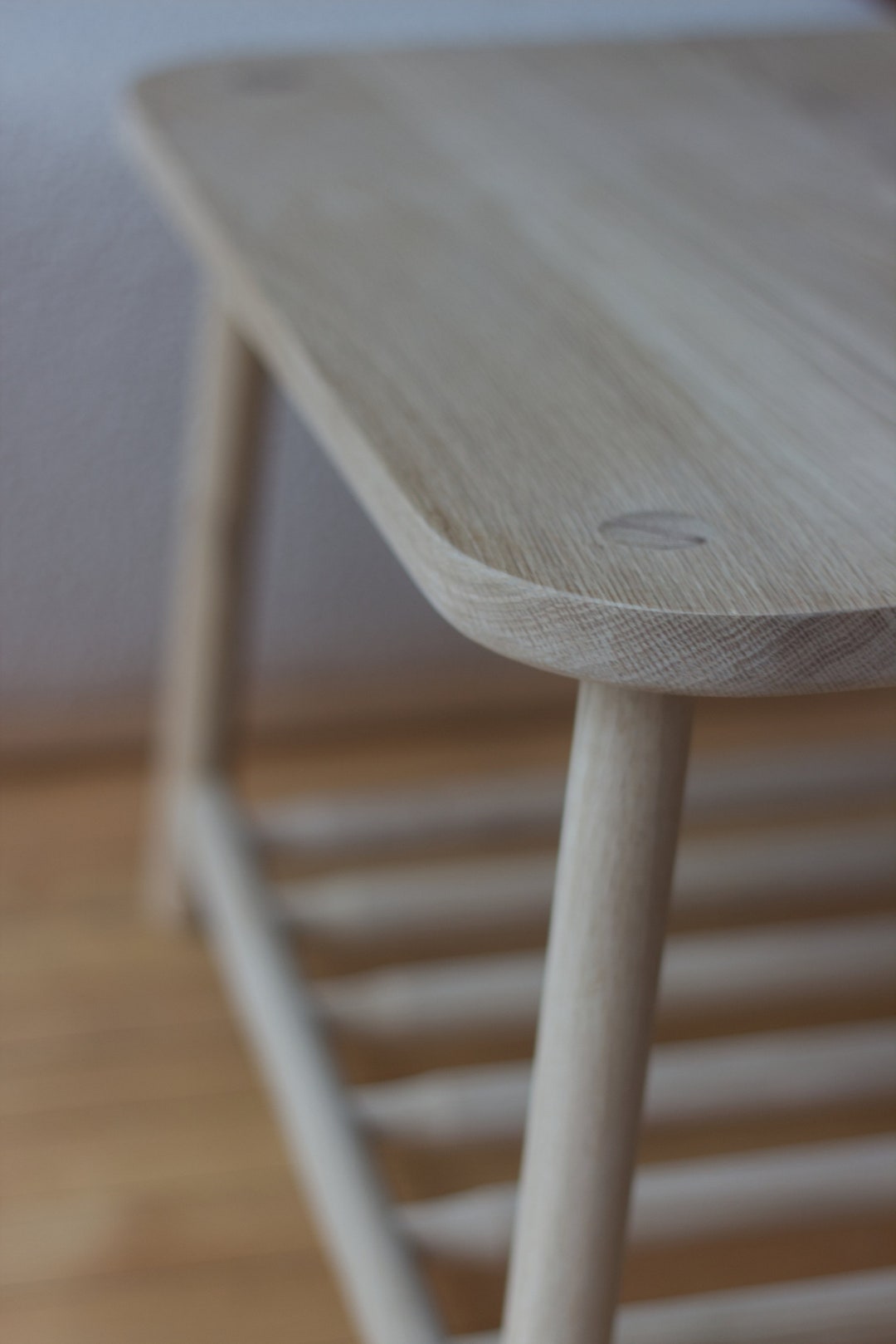 Handmade Solid Oak Rectangular Coffee Table With Rounded Corners Four ...