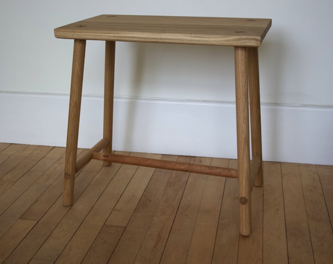Oak End Table, Solid Oak Side Table, Narrow End Table, Couch Table, Sofa Table, Tall Side Table ...