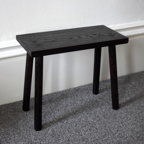 Black Wide Stool - Etsy UK