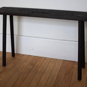 Handmade Made European Oak Stool With Turned Legs Wedge Tenon Joints ...