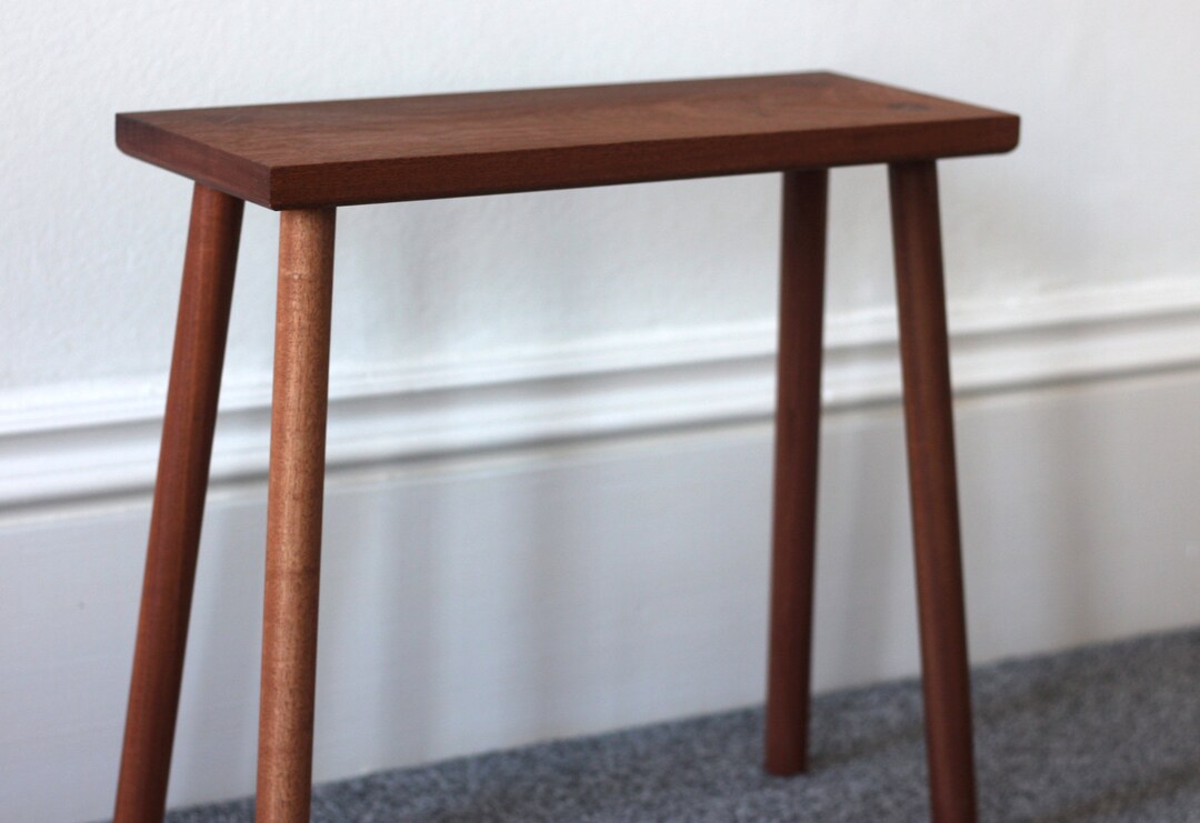 Handmade Milking Stool Made From Solid Sapele (mahogany) With Four ...