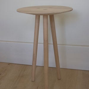 Solid Ash Round Table With Tapered Underside to Give a Fine Delicate ...