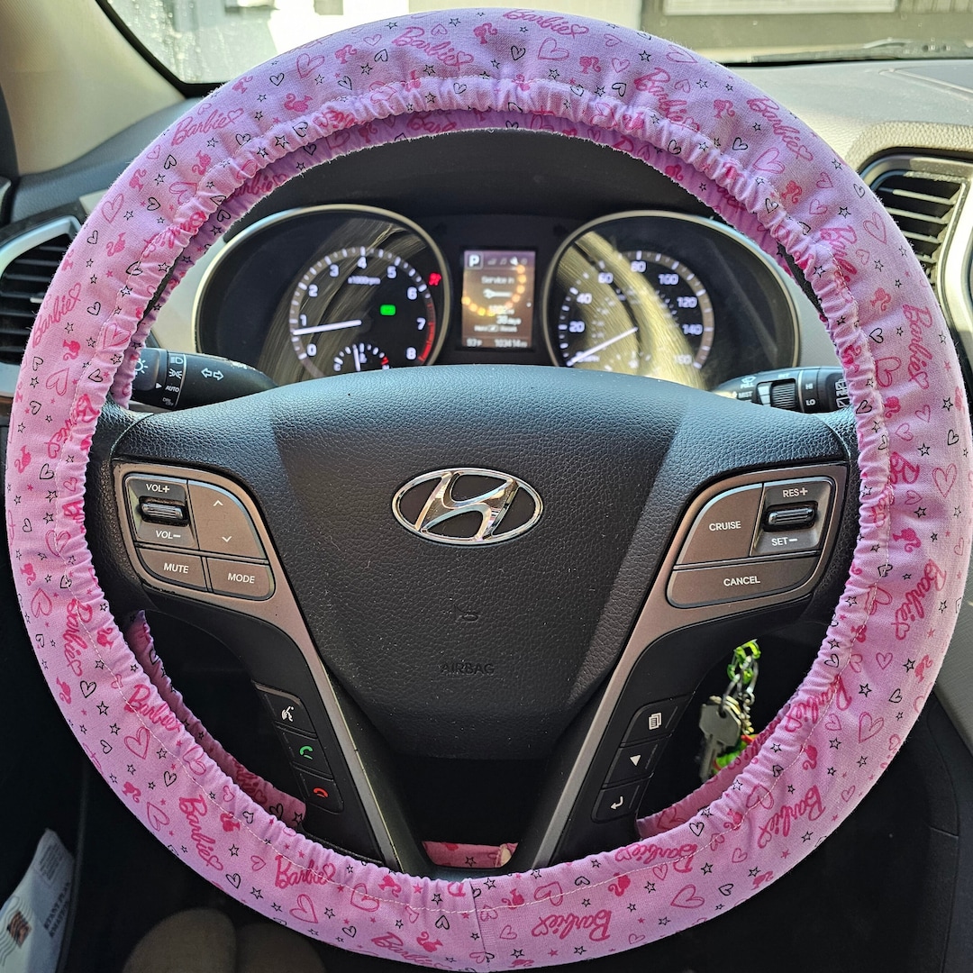 Barbie Steering Wheel Cover With Matching Key Chain and Seat Belt Cover ...