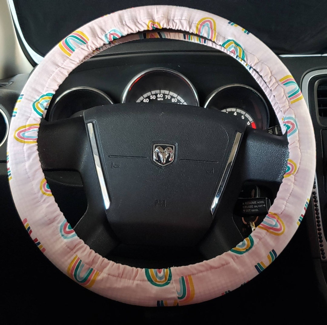 Rainbow Steering Wheel Cover - Etsy