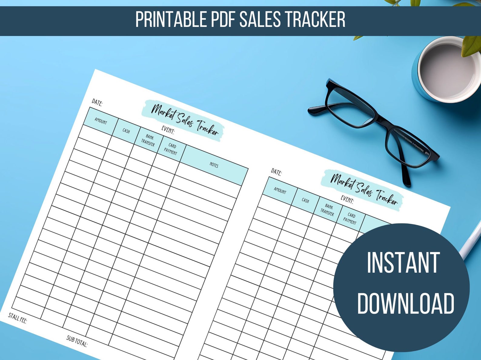 Market Sales Tracker Sheet Craft Fair Sales Tracker Market PRINTABLE A4 ...