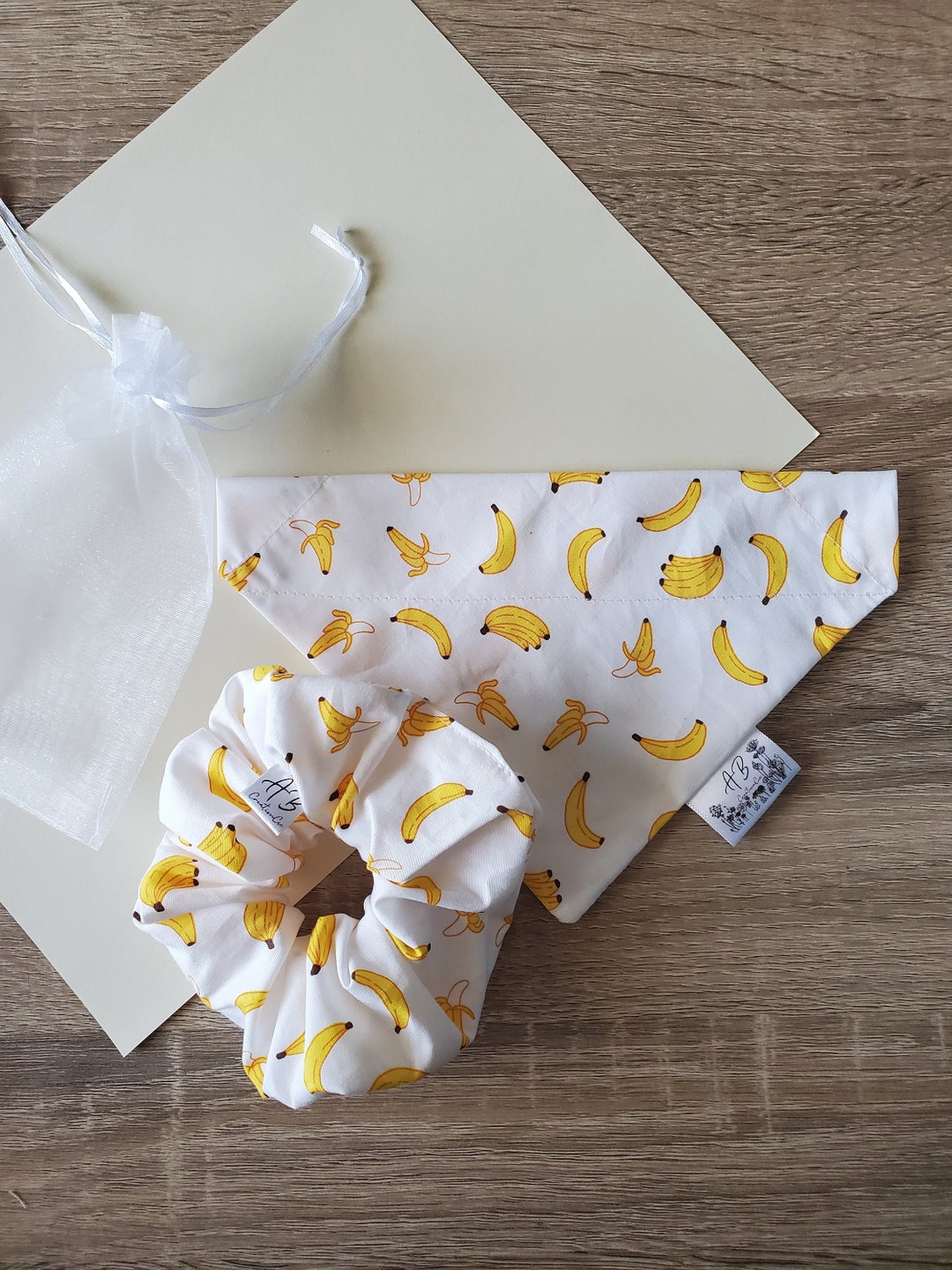 Bandana for Dog/cat on the Collar. Pastel,banana Scarf/banana Bandana ...