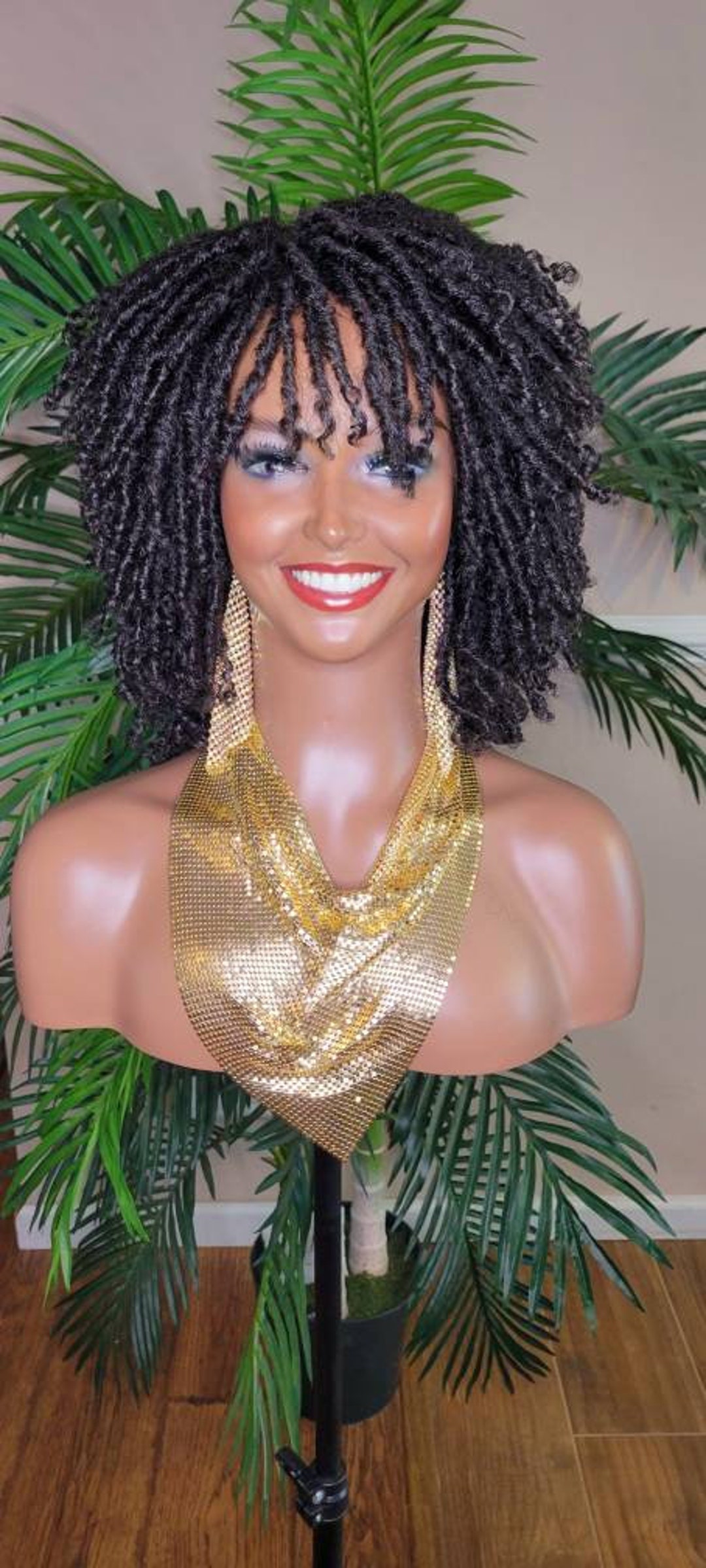 Kinky Twist Locs Wig: Natural Style, Full Cap, Synthetic Fiber - Etsy