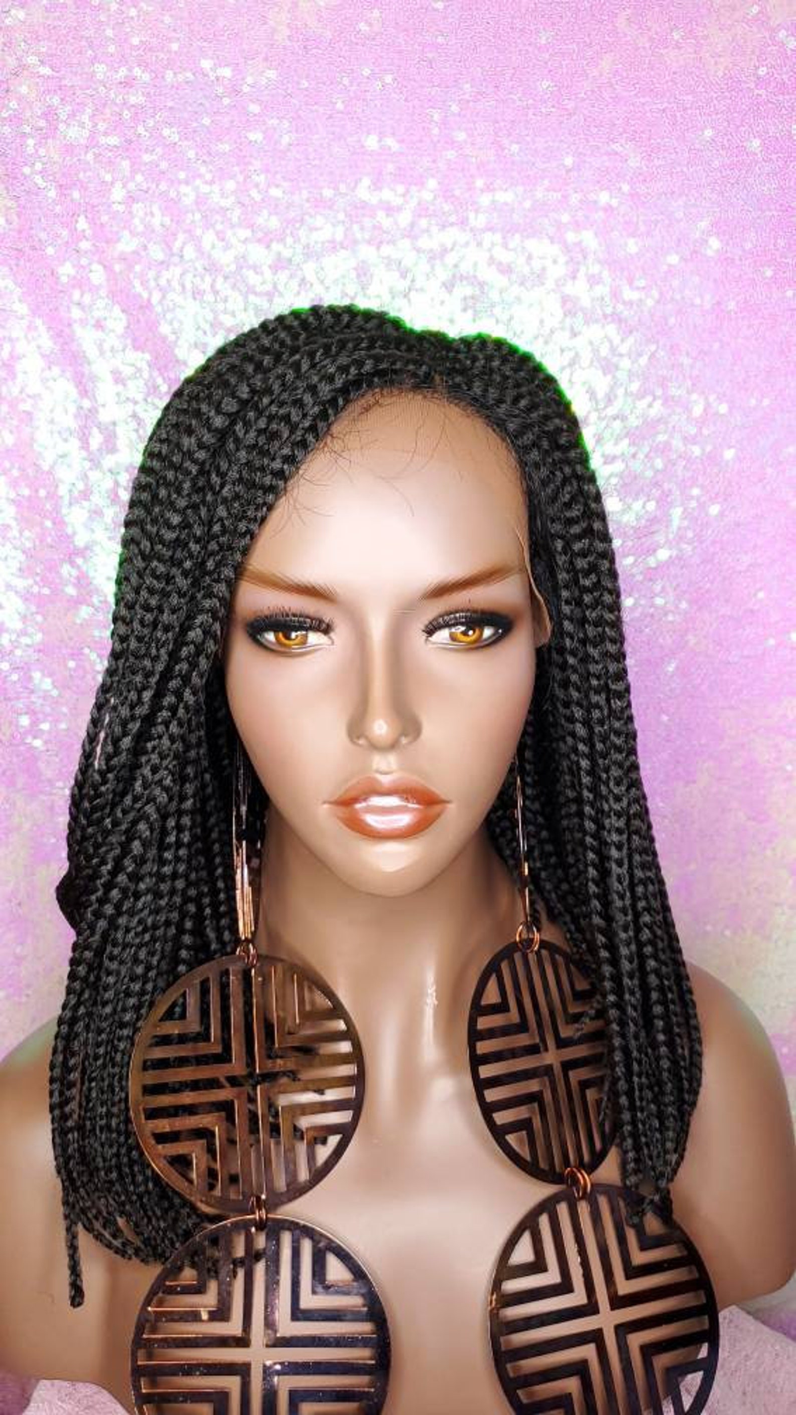 Wig Box Braids Bob Lace Wig Flexible Parting Bob Lace Wig | Etsy