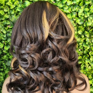 Swoop Bang Yaki Hair Wig: Big Curl Feather Layer, HD Lace - Etsy