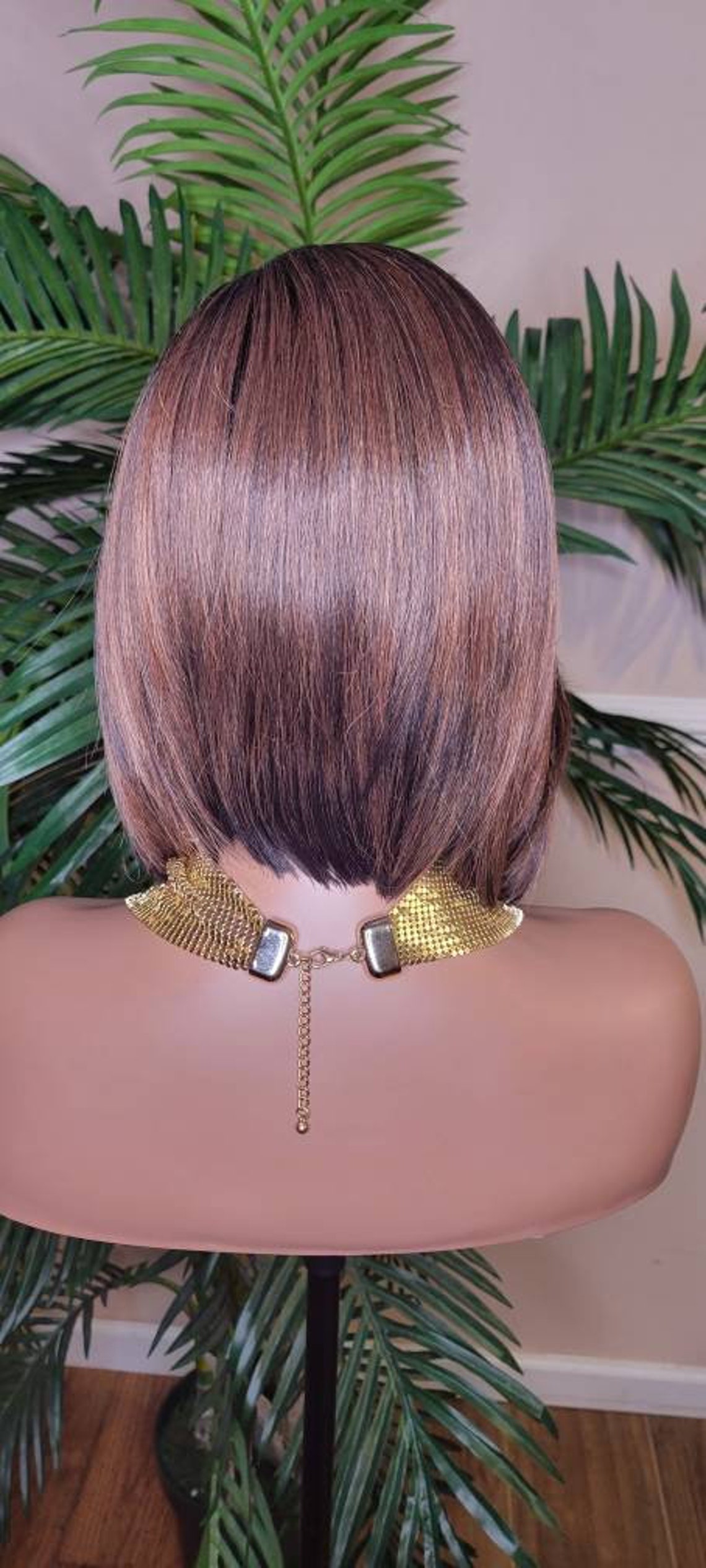 WIG Bob Hairstyle Short Cut Swoop Bang Glueless Lace Wig - Etsy