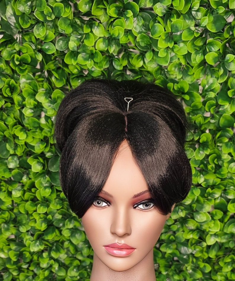 90s Swoop Bang Ponytail: Natural Yaki Fluffy Bun 2pcs - Etsy