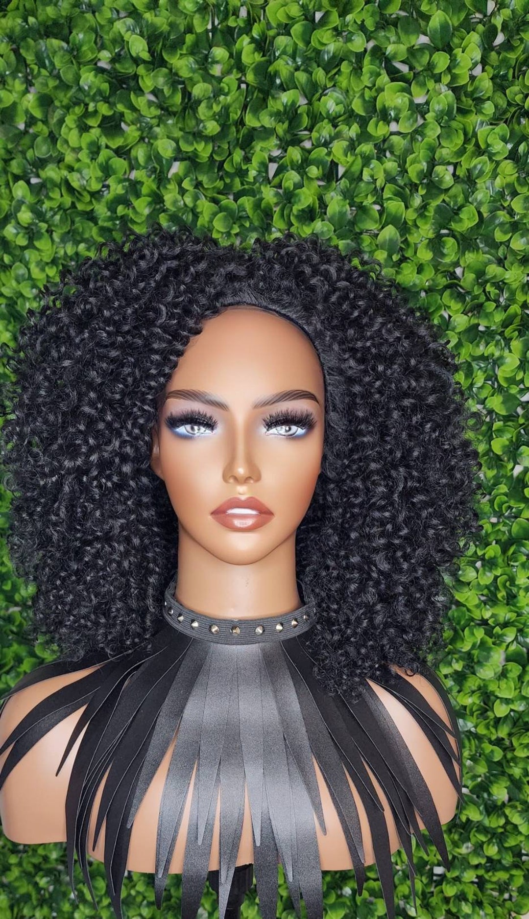 Wig Big Curl Half Wig Bouncy Spiral Curl Natural Coil Hair Wig Afro ...